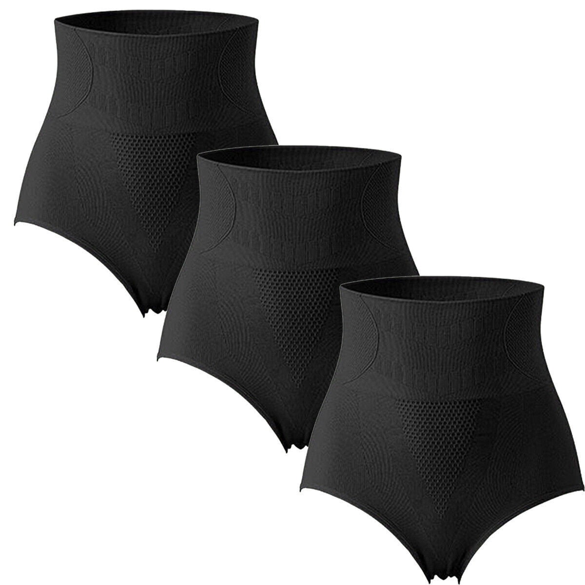 3 Pack Shapers Women High Waist Body Shapewear Underwear Tummy Control