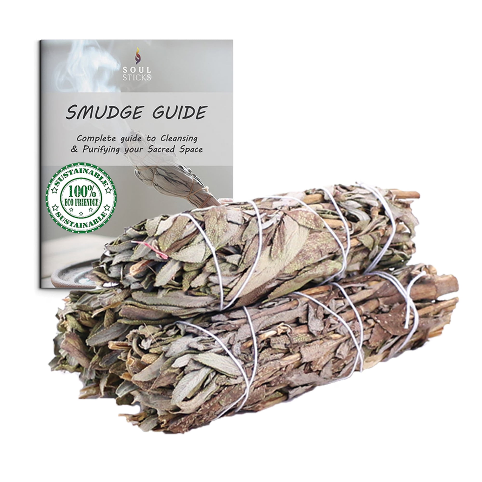3 Pack Shasta Sage Smudge Sticks Organic for Cleansing House ...