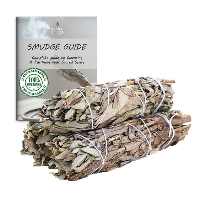 3 Pack Shasta Sage Smudge Sticks Organic for Cleansing House ...