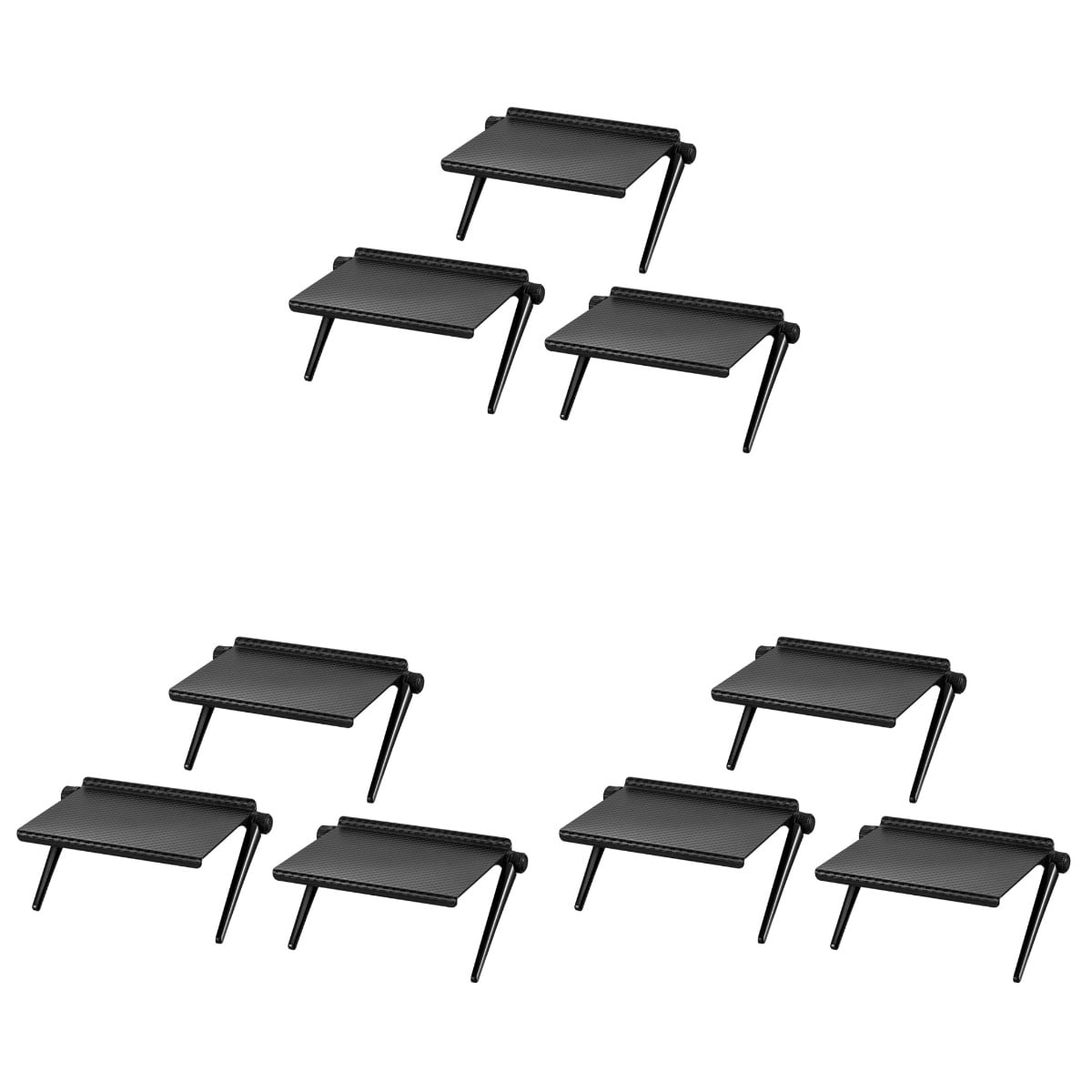 3 Pack Shelf Monitor Riser Bookshelf Decor Television Stands Black ...
