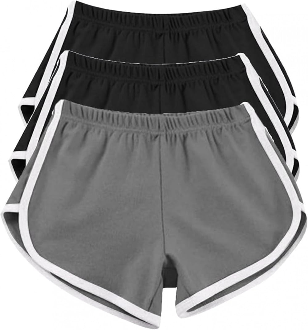 3 Pack Shorts for Women Summer Casual High Waisted Dolphin Workout Gym ...