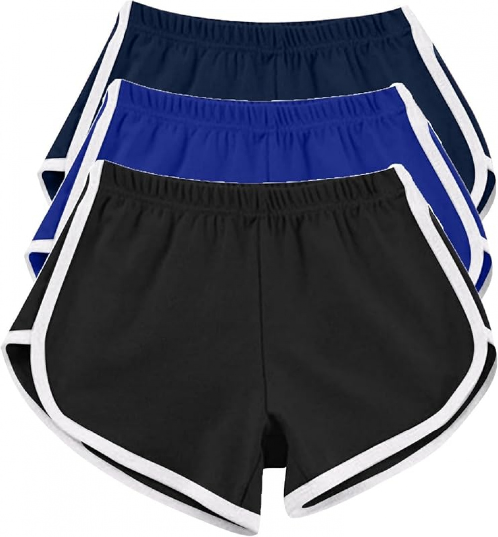 3 Pack Shorts for Women Summer Casual High Waisted Dolphin Workout Gym ...