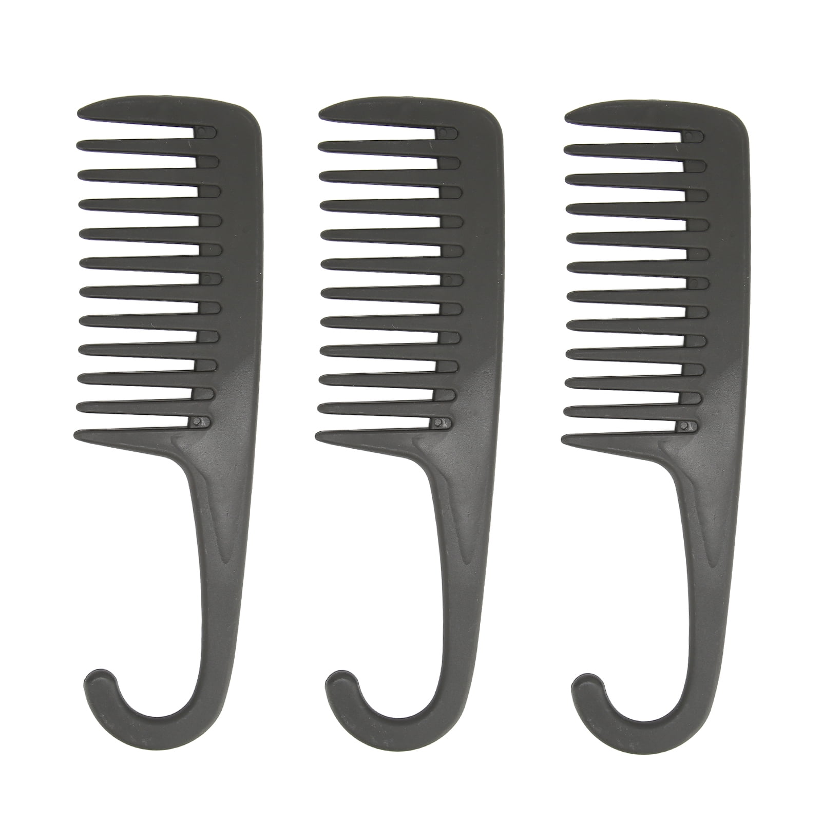 3-Pack Shower Detangler Combs with Hooks - Hangable Design for ...