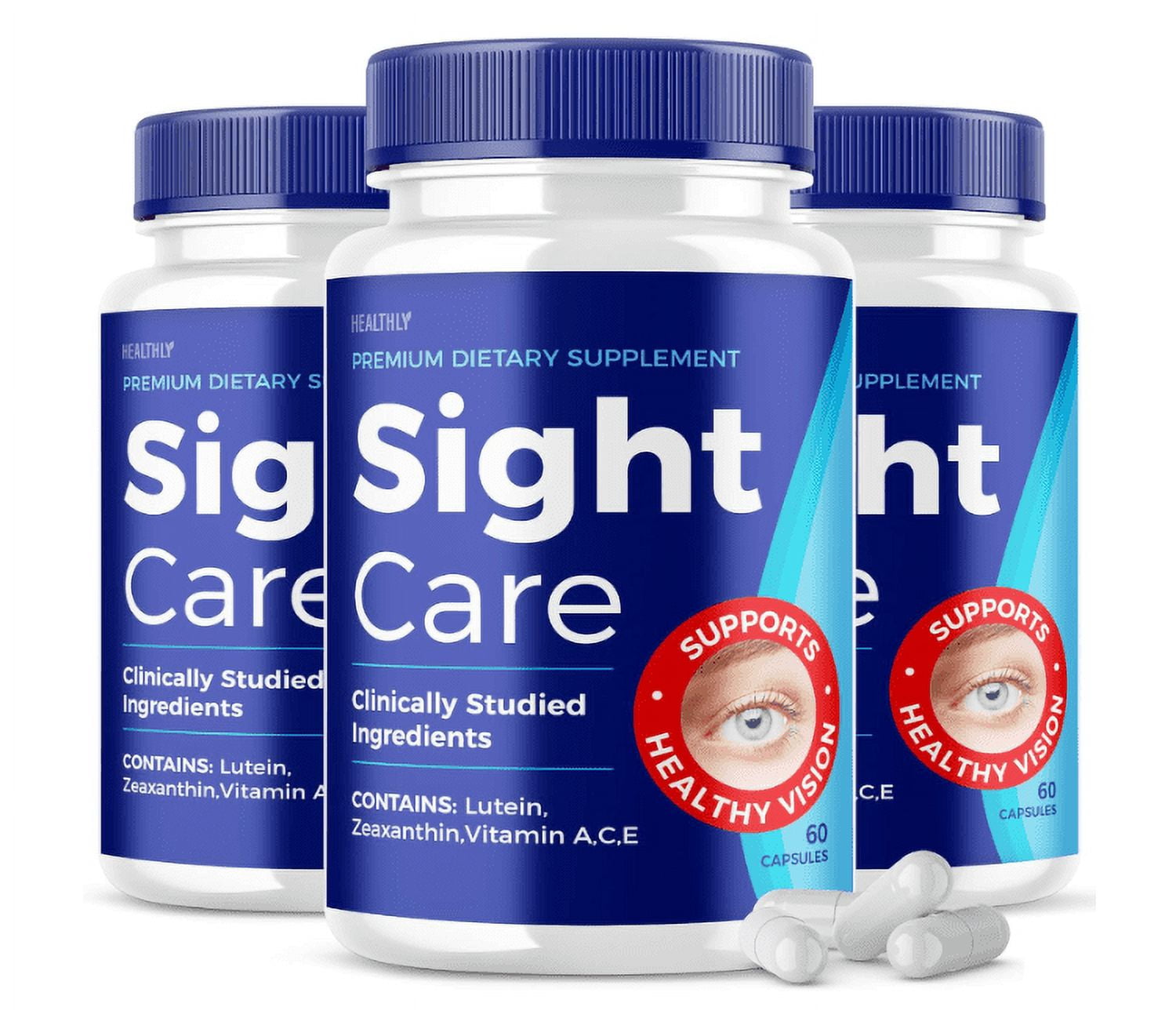 Healthly Sight Care 20/20 Vision Support Vitamins, Eye Health Formula ...