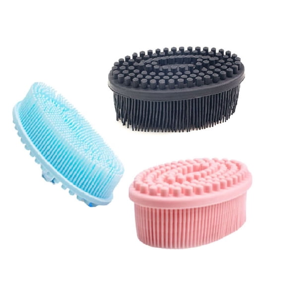 3-Pack Silicone Body Scrubber Exfoliating Body Scrubber Soft Silicone ...