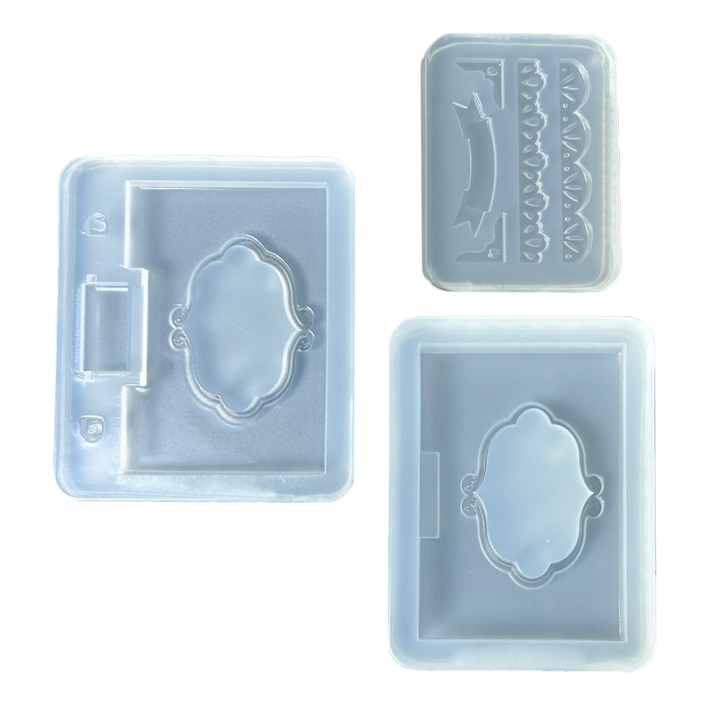 3 Pack Silicone Dessert Molds Resin Craft Molds Book Shape Baking Molds Candy Crafting Mold ...