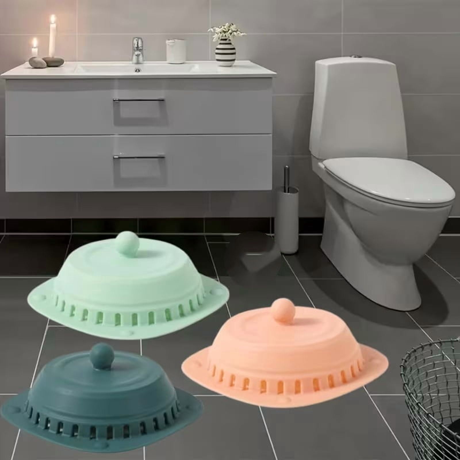 3-Pack Silicone Floor Drain Filter Set - Anti-Odor & Anti-Clogging ...