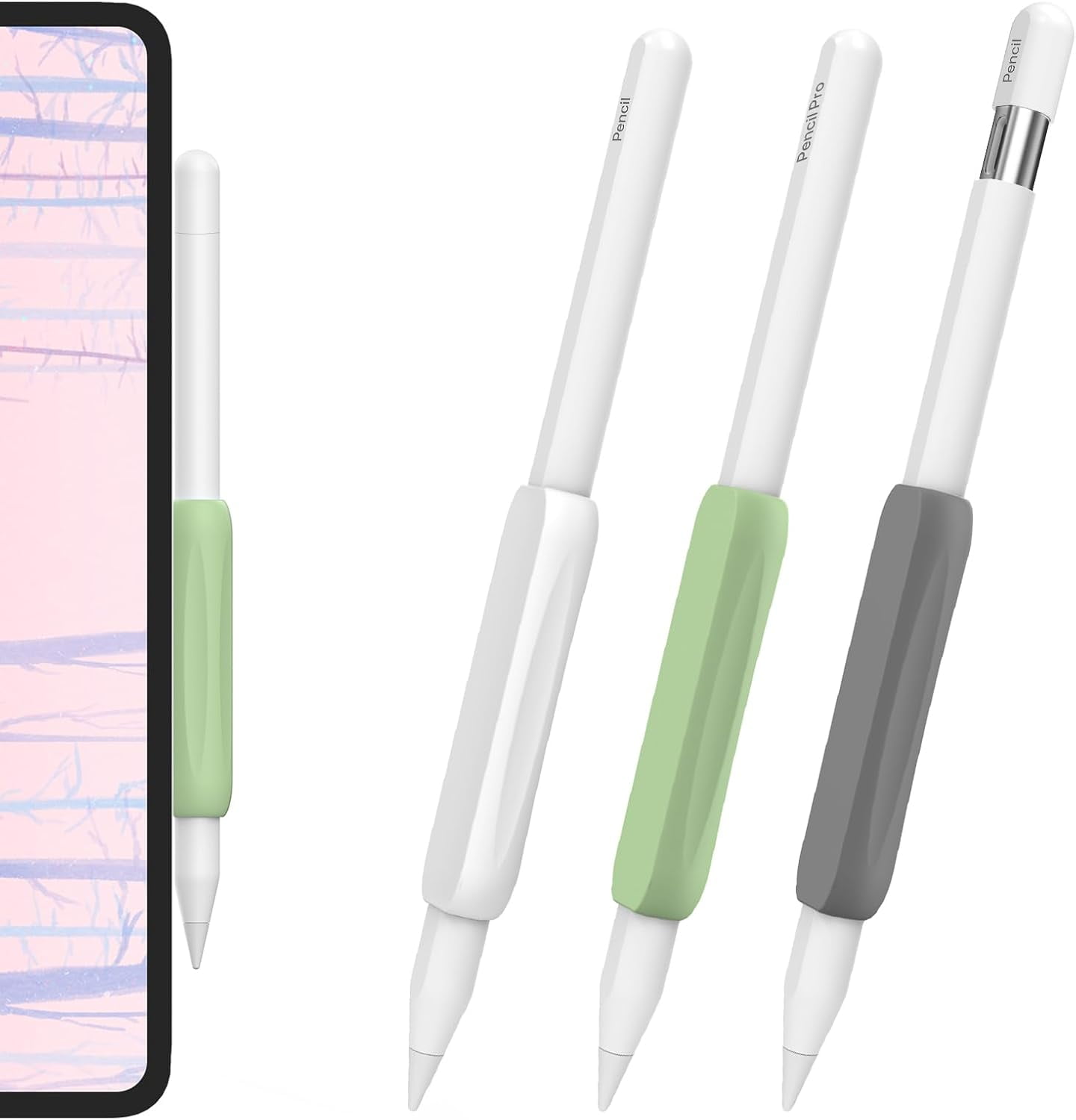 3 Pack Silicone Grips for Apple Pencil Pro, Apple Pencil (USB-C) and ...