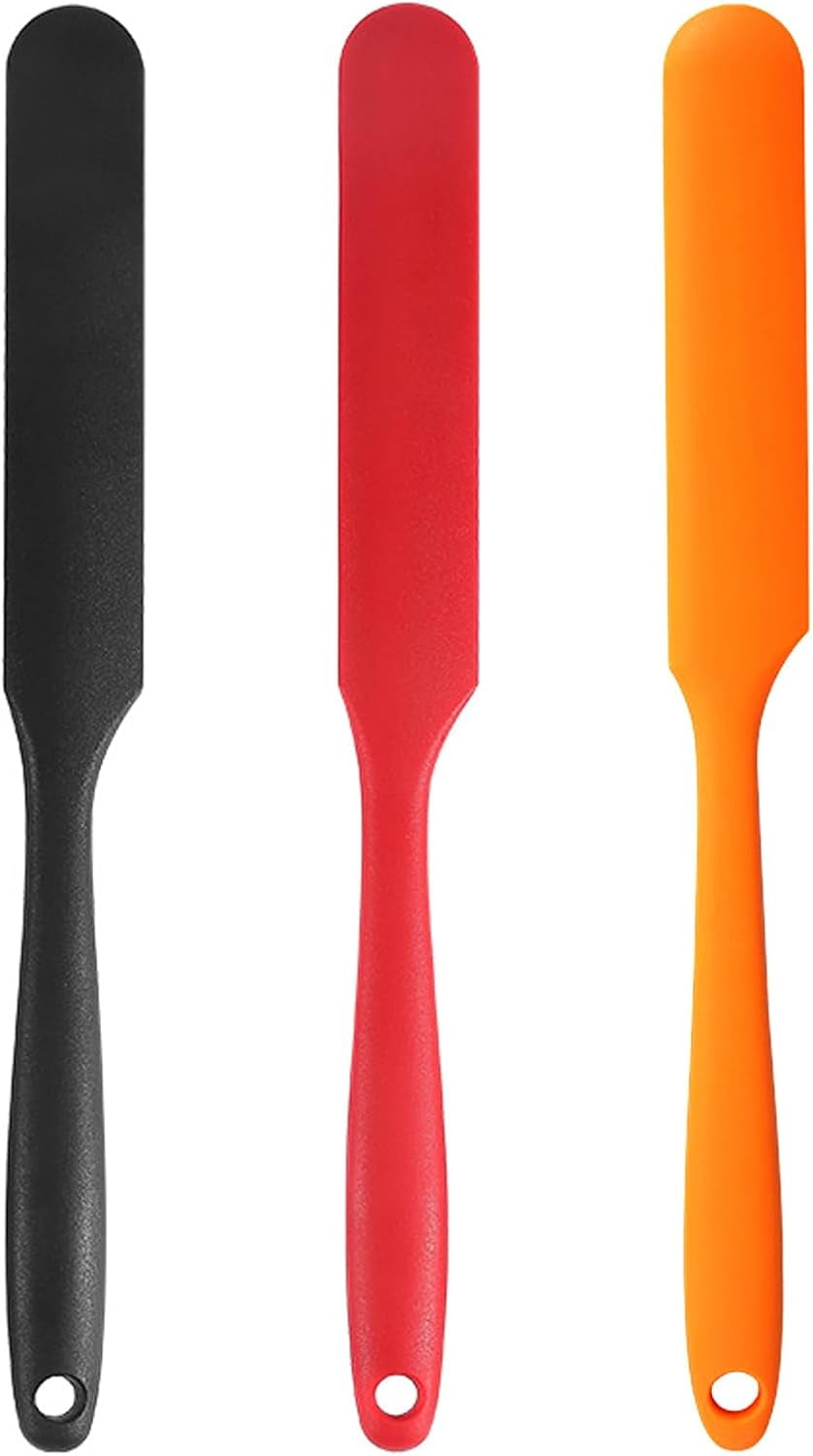 【3 Pack】Silicone Jar Spatula, Long Handle Jar Scraper Spurtle ...