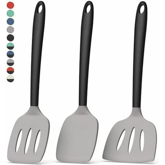 3 Pack Silicone Spatula Set, High Heat Resistant, BPA-Free, Fish ...