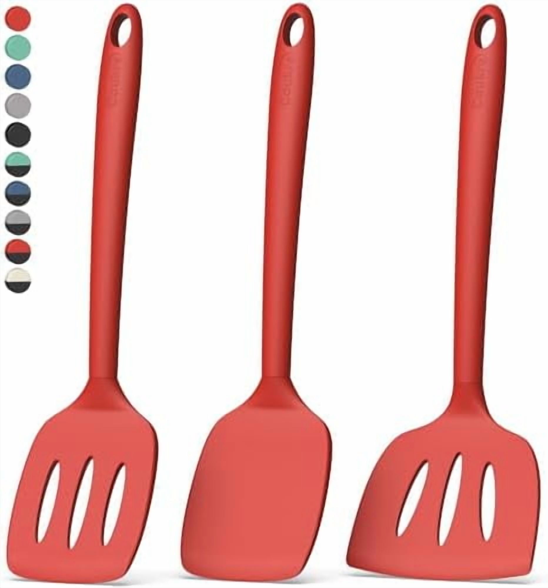 3 Pack Silicone Spatula Set, High Heat Resistant, BPA-Free, Fish ...