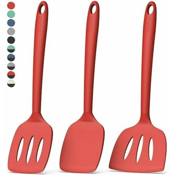 3 Pack Silicone Spatula Set, High Heat Resistant, BPA-Free, Fish ...