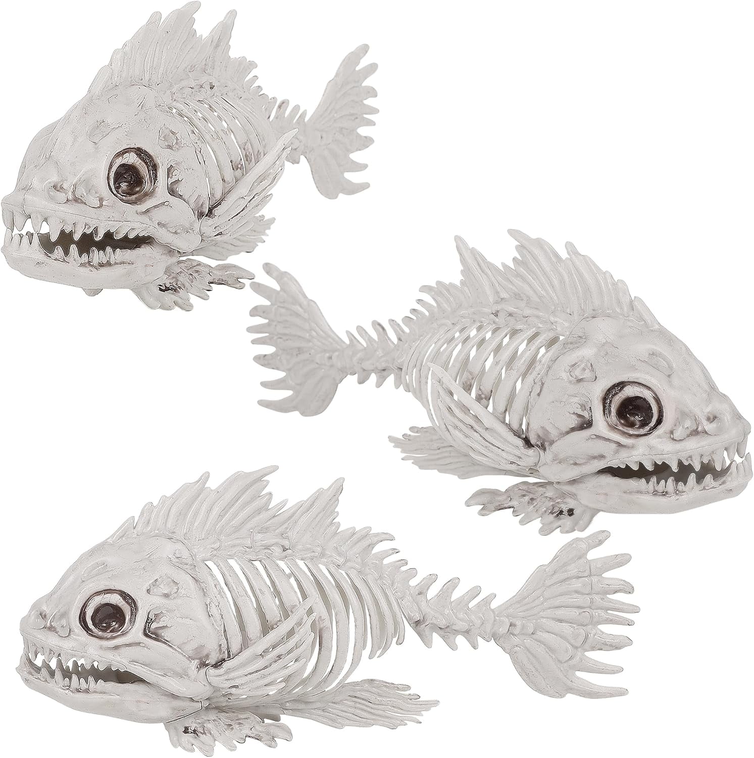 3 Pack Skeleton Fish Halloween Decor, Animals Skeleton Decorations ...