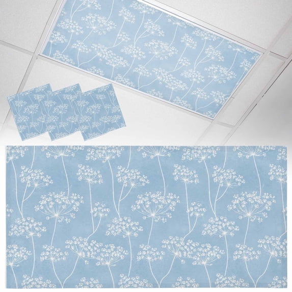 3 Pack Sky Blue Umbellifer Fluorescent Light Covers for Ceiling Lights ...
