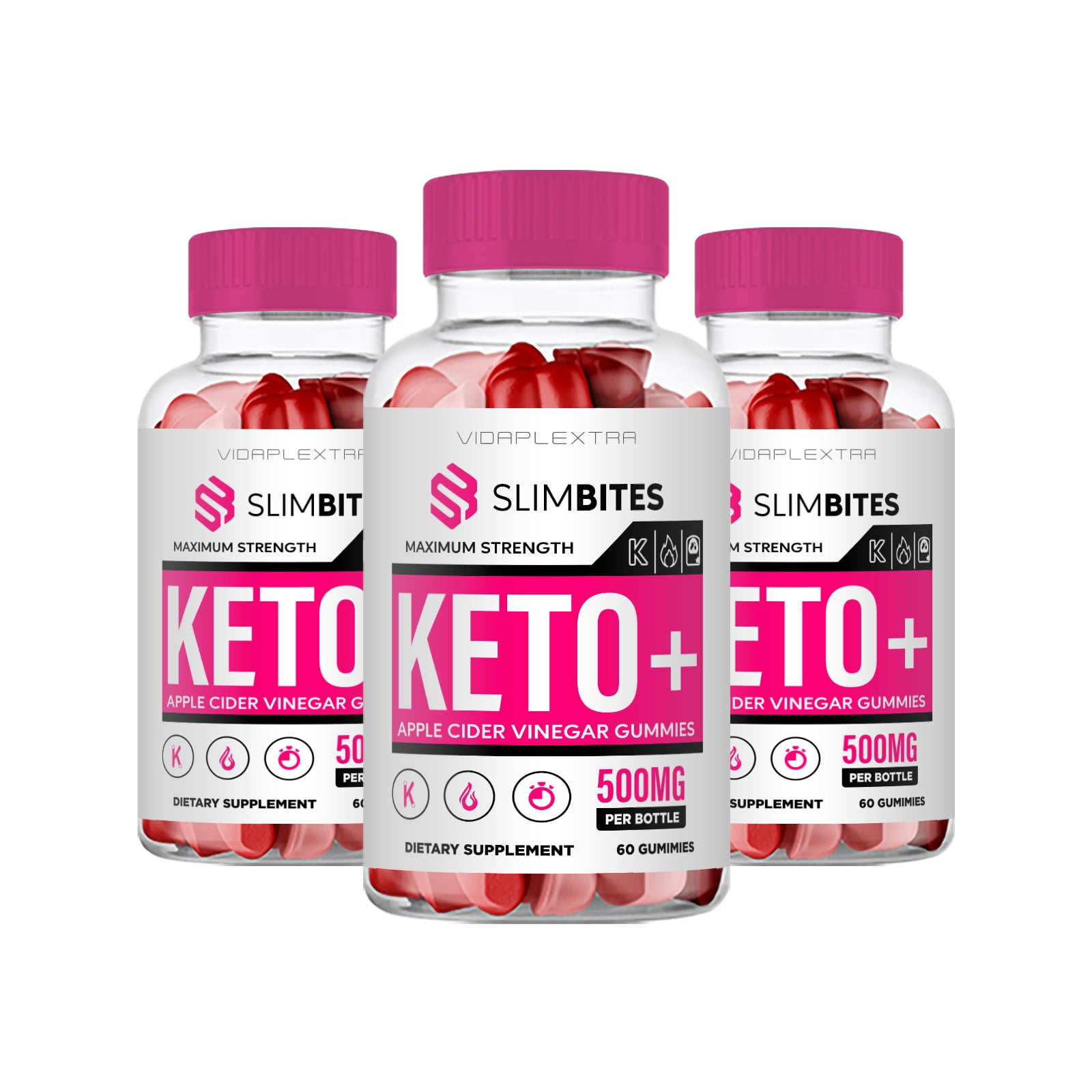 (3 Pack) Slim Bites Gummies - Slim Bites Keto + Apple Cider Vinegar ...