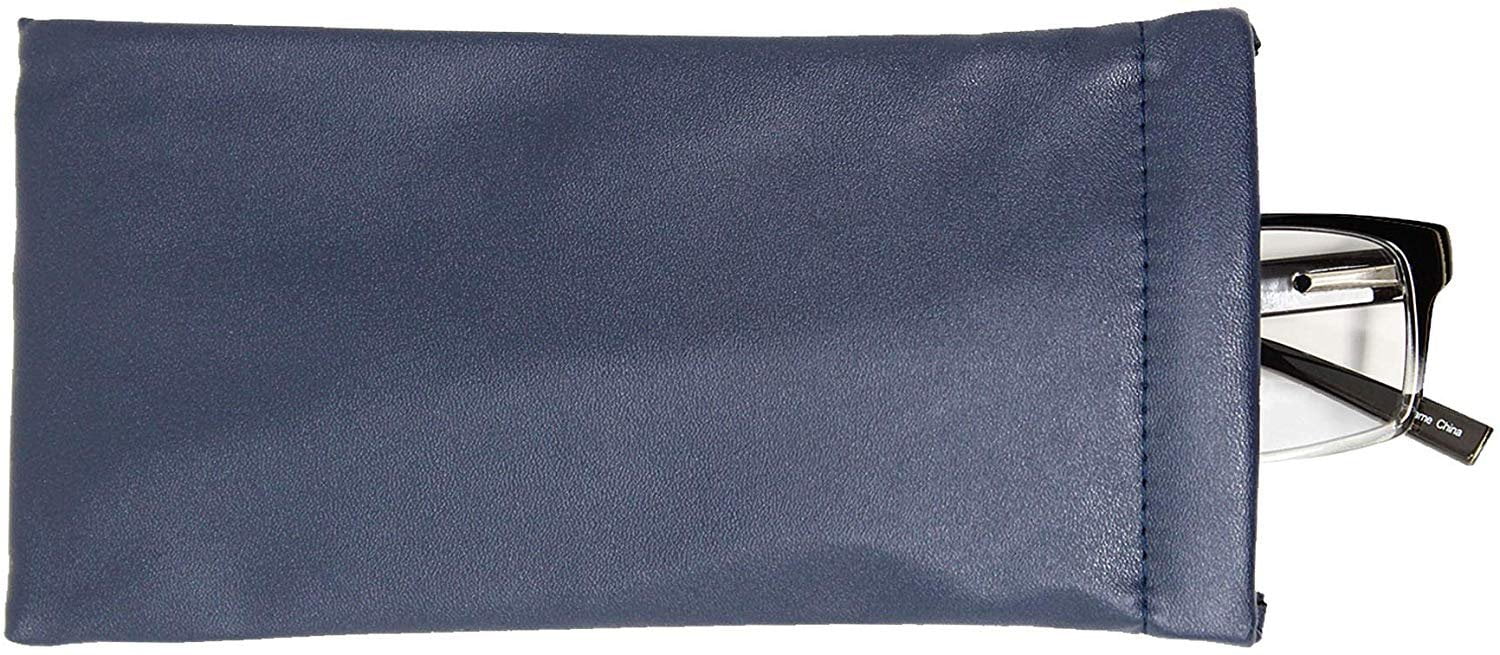 3 Pack Slip In Eyeglass Case Soft Squeeze Top Pouch For Women Men ...