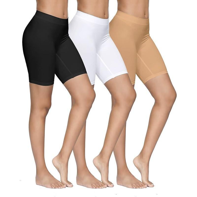 3 Pack Slip Shorts For Under Dresses Seamless Anti Chafing Underwear