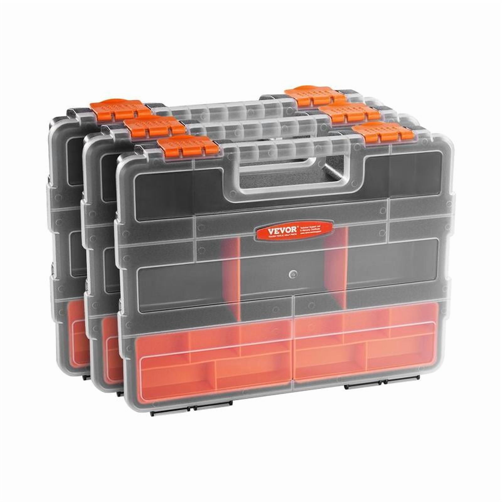 3-Pack Small Parts Organizer 21-Compartment Organizer Box with ...