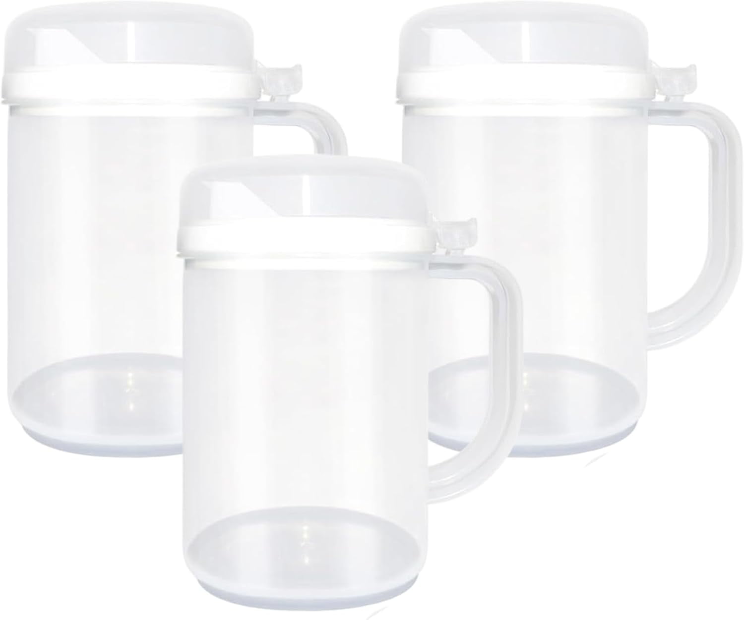 22 Oz Easy-Pour Mini Pitchers, Clear Plastic with Lid & Handle, Perfect ...