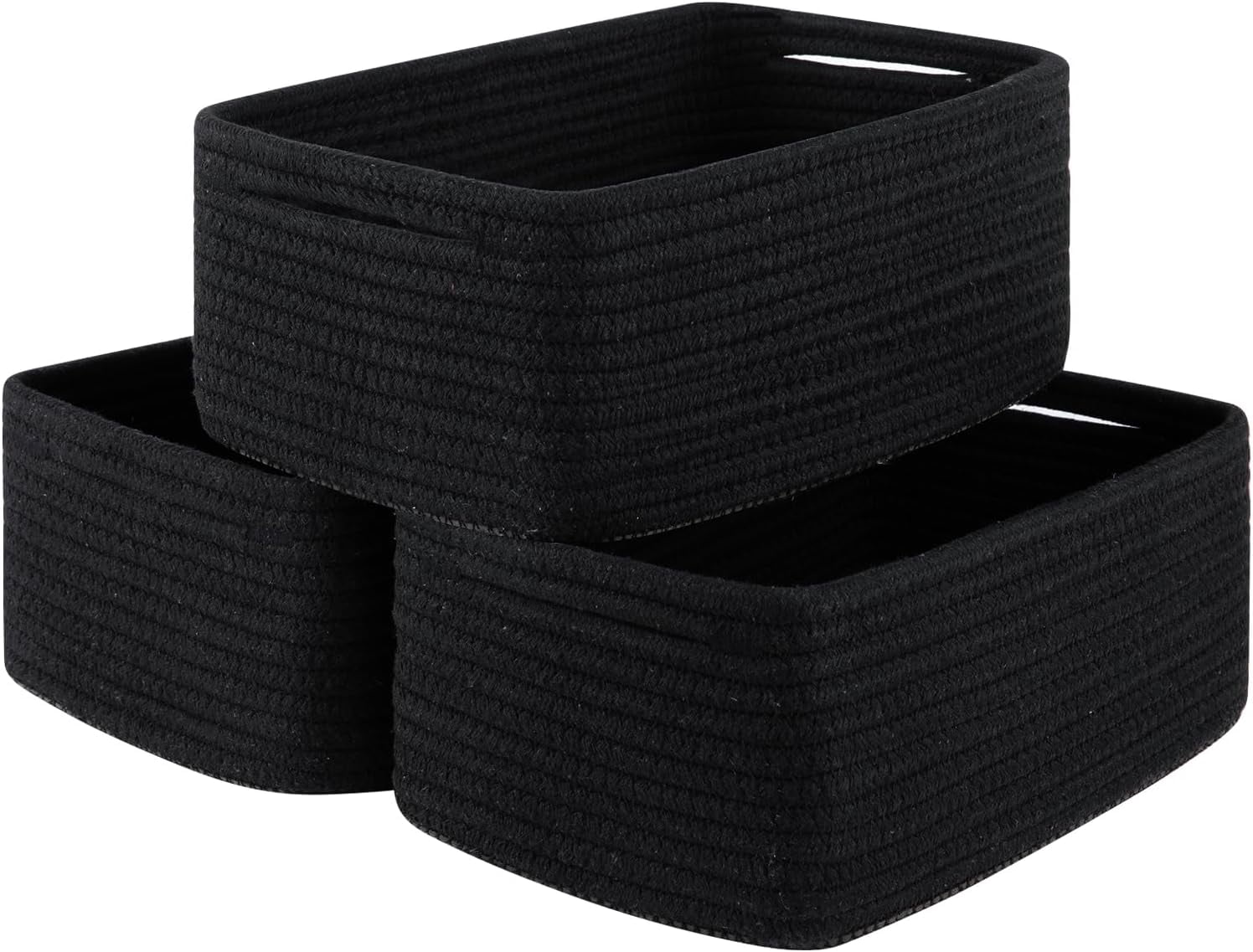 3 Pack Small Storage Baskets for Organizing, Cute Woven Decorative Gift ...