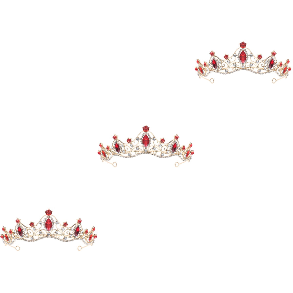 3 Pack Small Tiara Baroque Crown Bridal Headdress Bride 13.5x16.2cm ...