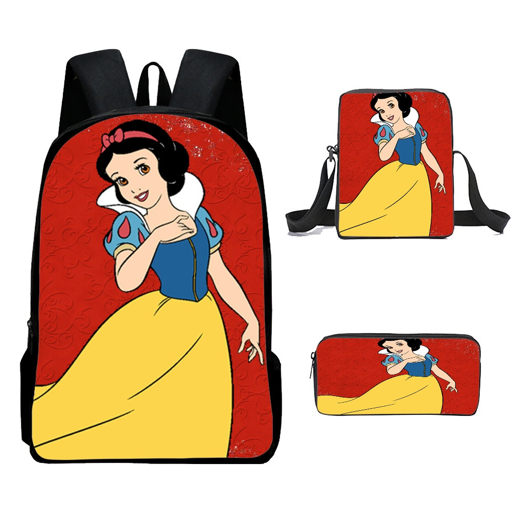 3 Pack Snow White Backpacks Modern Daypack for Middle School Waterproof ...