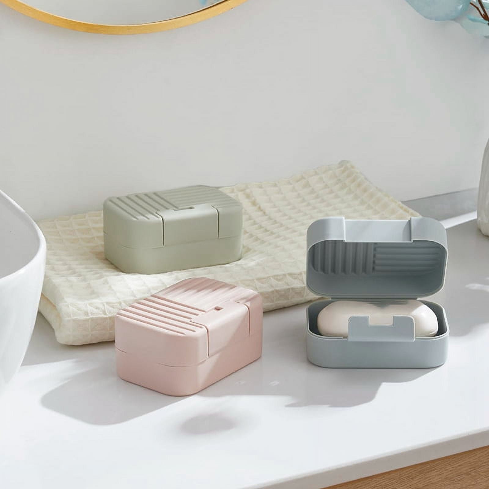 3 Pack Soap Holder, Travel Soap Case, Travel Soap Container with Lid ...