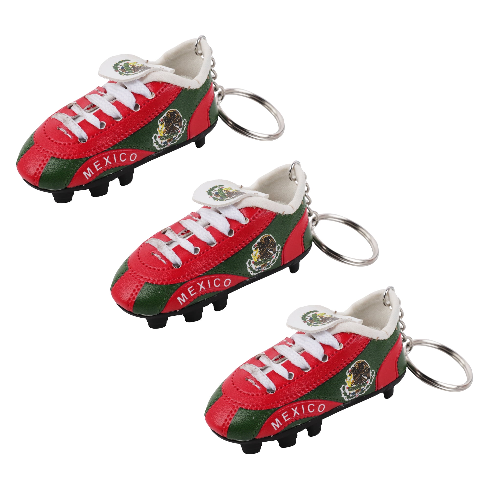 3 Pack Soccer Shoe Keychains Sneaker with Cleats Country Souvenir ...