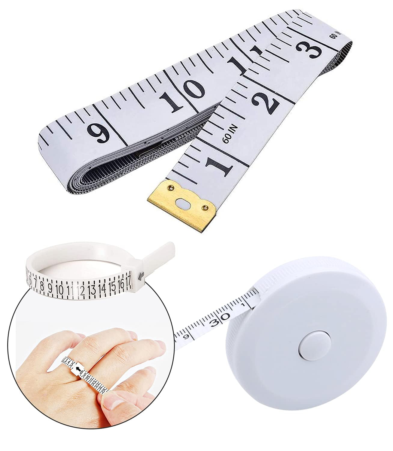 3 Pack Soft Tape Measure, Body Tape Measure Double-Scale (60-Inch/150cm ...