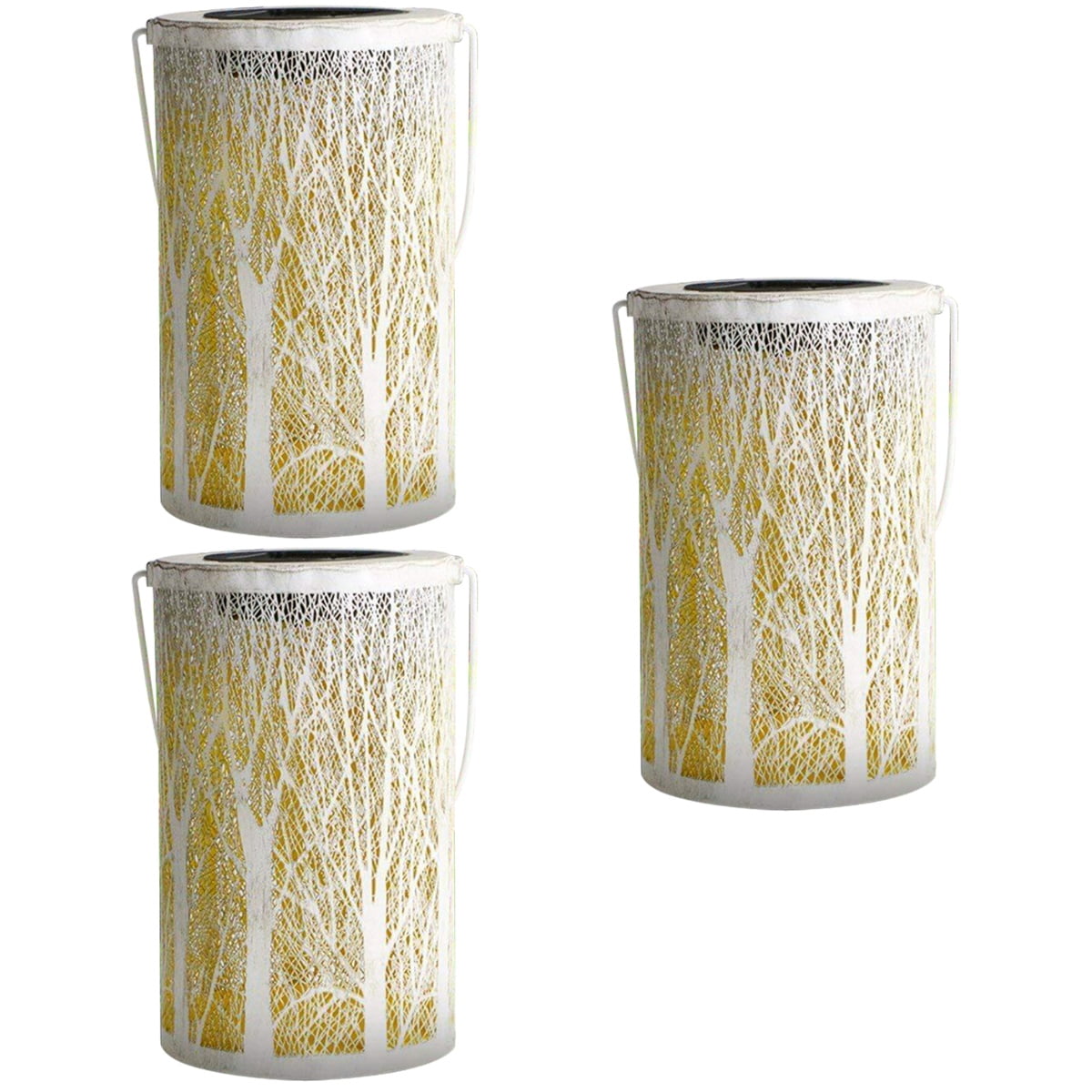 3 Pack Solar Lamp Post Light Tree Branches Projection Rustic Style ...