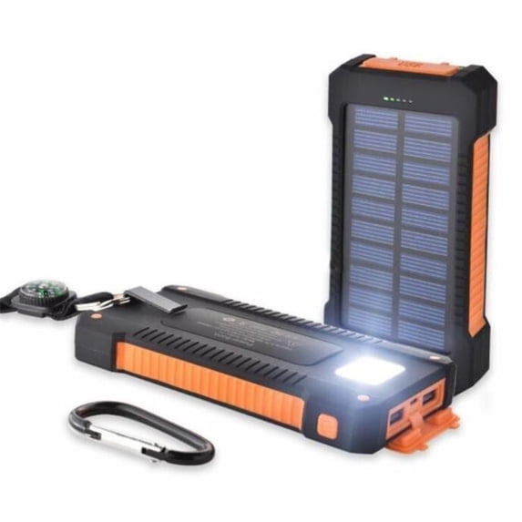 3 Pack Solar Power Bank Dual USB 20000mAh Waterproof Battery Portable ...