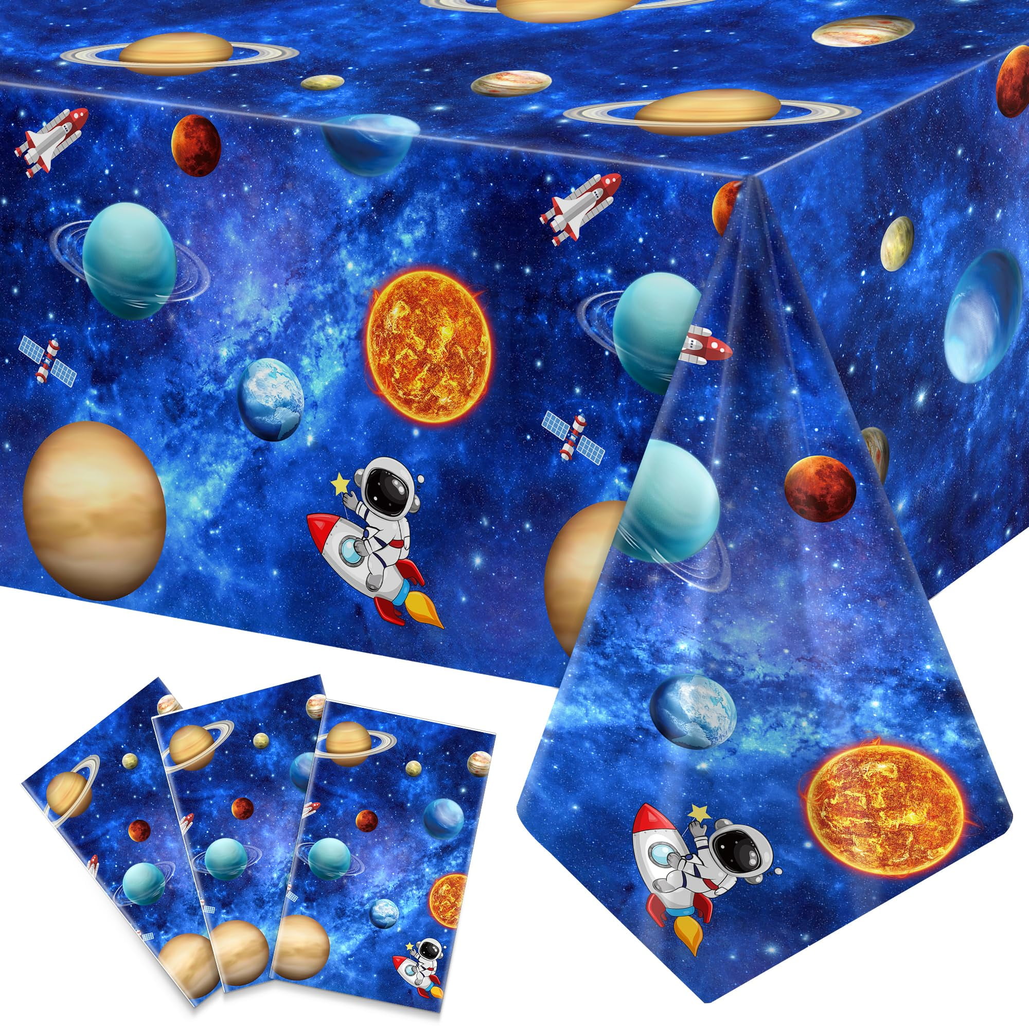 3 Pack Space Tablecloth Outer Space BSL1 Themed Birthday Party Supplies ...
