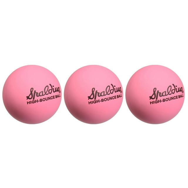 Spalding 3-Pack Small Pink High Bounce Ball for Backyard and Playground ...