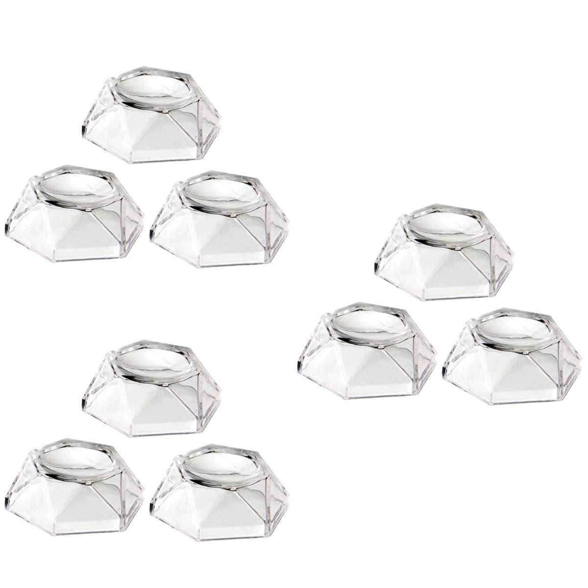3 Pack Sphere Display Stand Round Crystal Ball Base Transparent ...