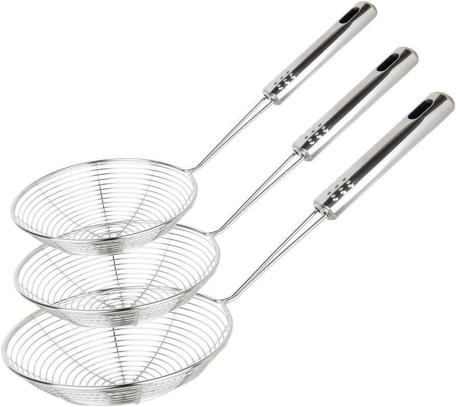 3 Pack Spider Strainers Asian Strainer Ladle Stainless Steel Wire ...