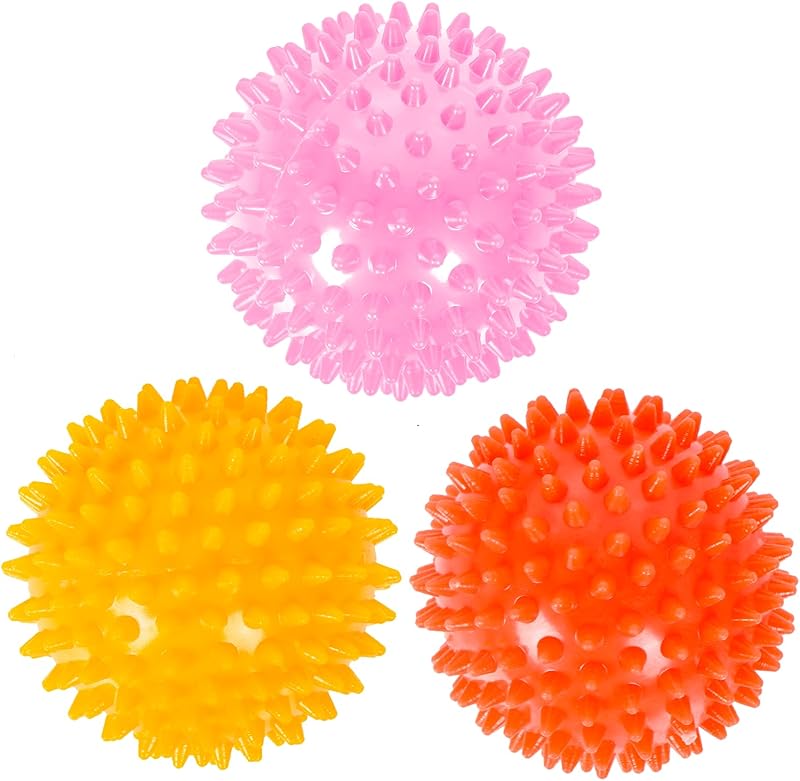 3 Pack Spiky Hard Massage Balls, Massager Rollers for Plantar Fasciitis ...
