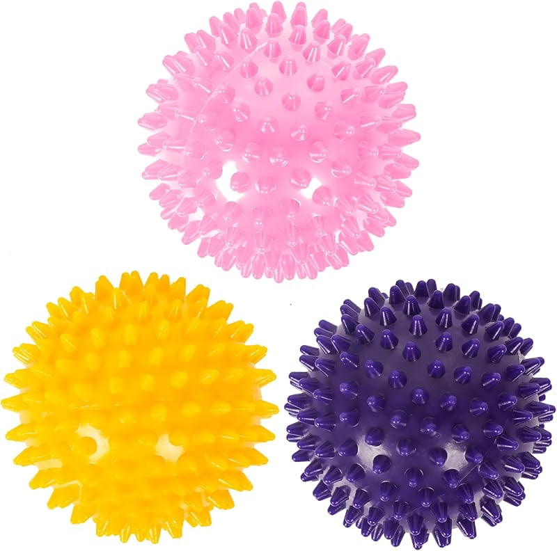 3 Pack Spiky Hard Massage Balls, Massager Rollers for Plantar Fasciitis ...