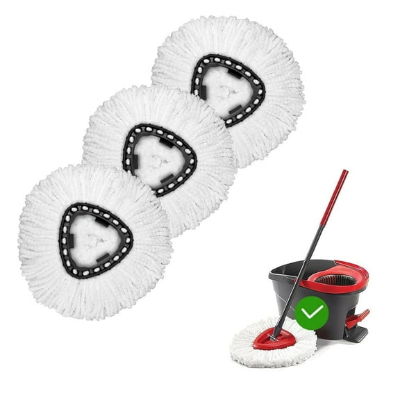 RGRVFD-[ 5 Pack ]Mop Heads Replacements, Spin Mop Replacement Head Deep ...