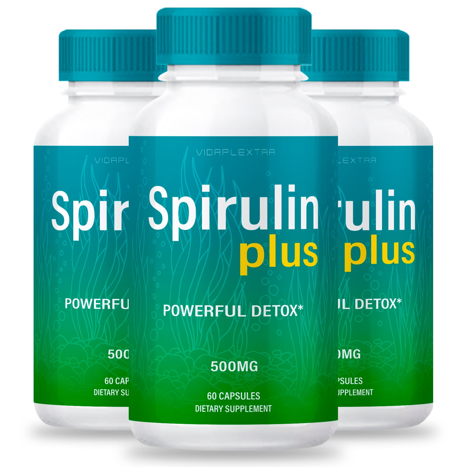 (3 Pack) Spirulin Plus Capsules - Spirulin Plus Capsules - Walmart.com