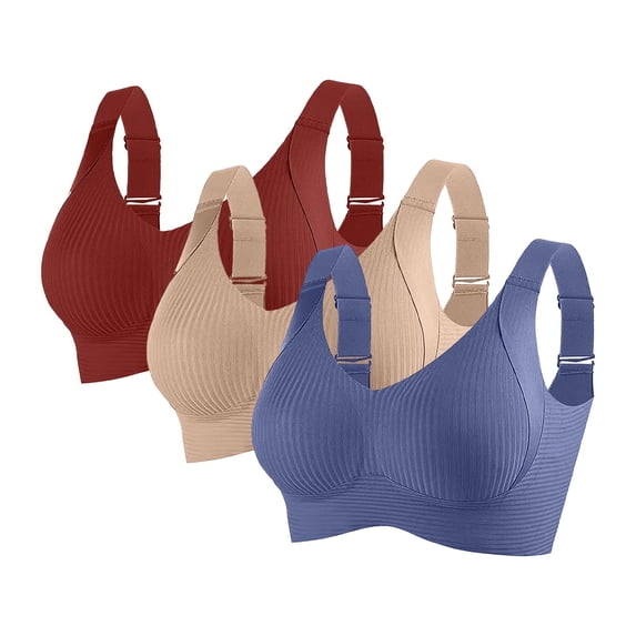 3 Pack Sport Bras for Women No Underwire Comfortable Breathable ...