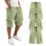 3 Pack Sport Cargo Shorts for Men Relaxed Fit Drawstring Shorts with ...