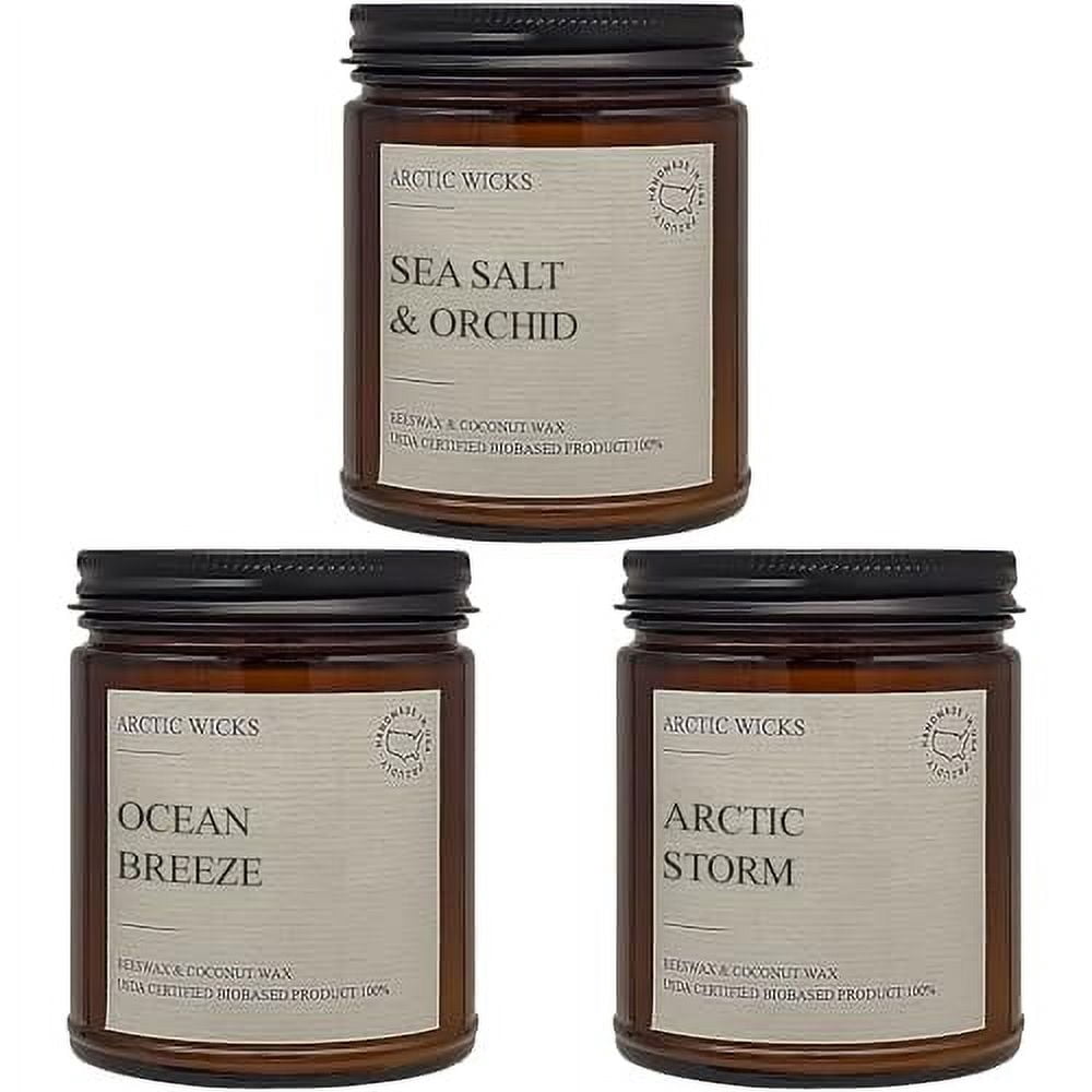 3 Pack Spring Candle Set - Sea & Orchid, Ocean & Arctic | Coconut ...