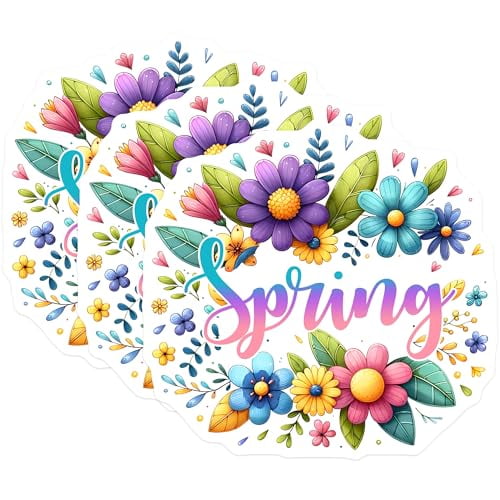 (3 Pack) Spring Floral Decals - Flower Decal - Seasonal Decorations - 3 ...
