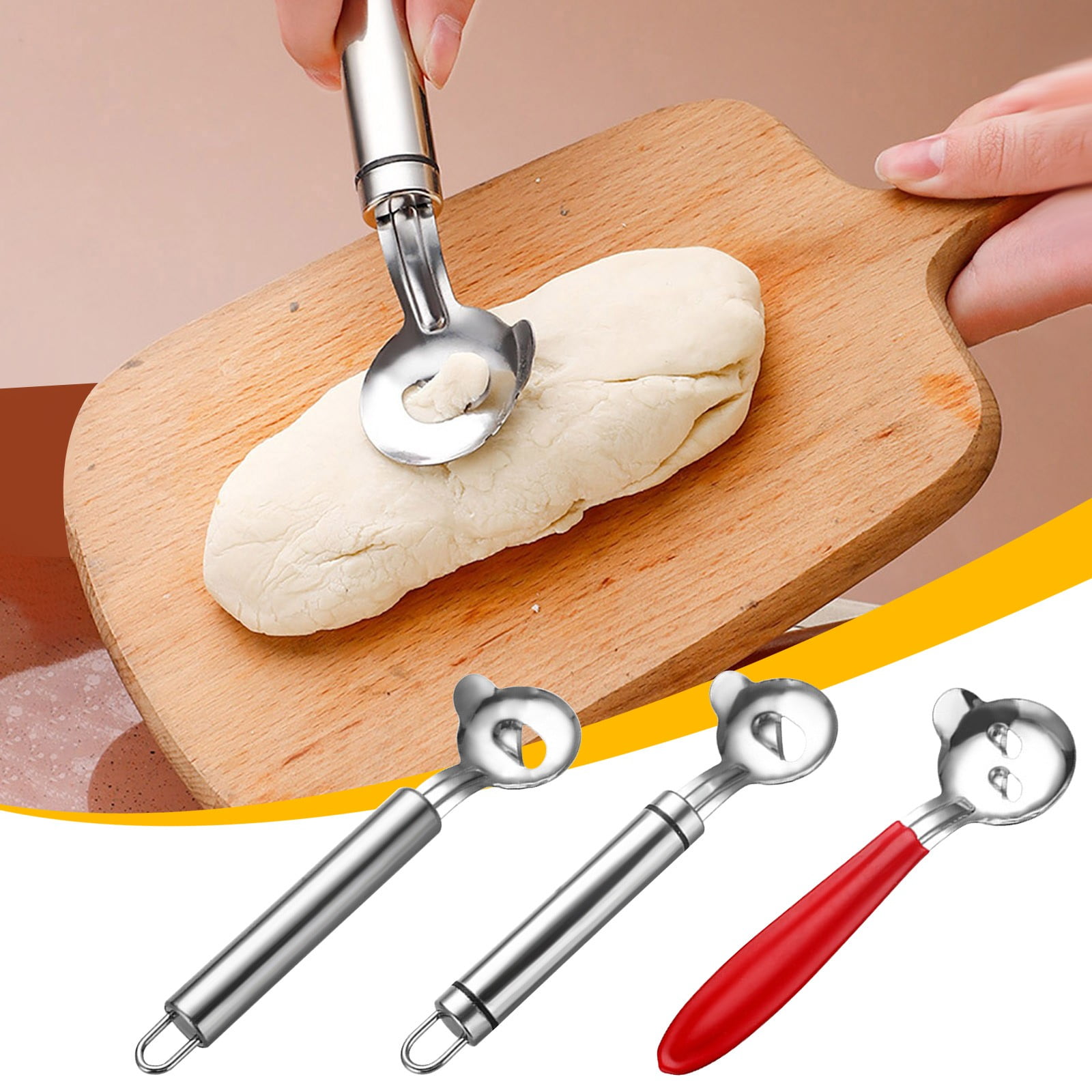 3 Pack Stainless Steel Cactus Peeler Spoons,Multi-Function Kitchen Tool ...