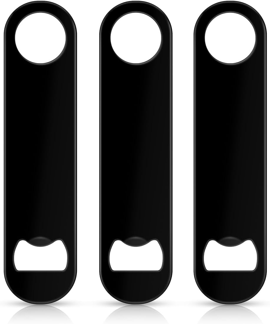 3 Pack Stainless Steel Flat Bottle Opener Heavy Duty Beer Bottle ...