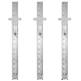 3-Pack Stainless Steel Ruler 15cm Metal Metric Set, Machinist'S ...