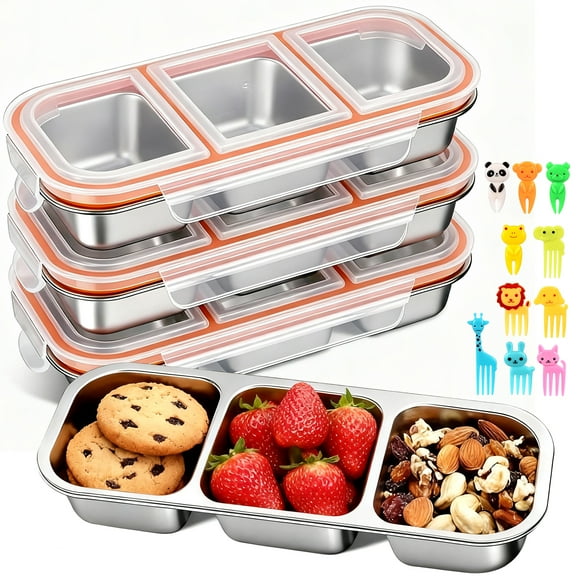 3-compartment Food Containers