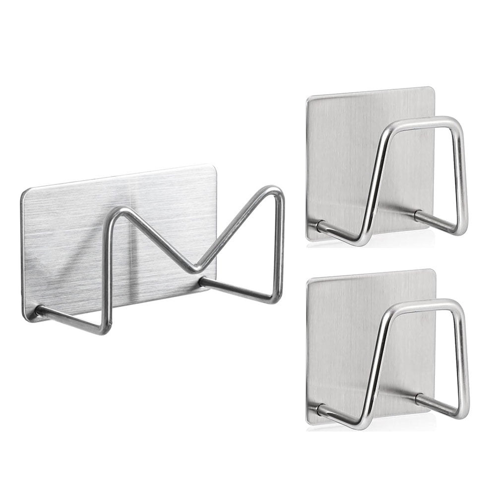 3-Pack Stainless Steel Sponge Holder for Kitchen Sink - Rustproof ...