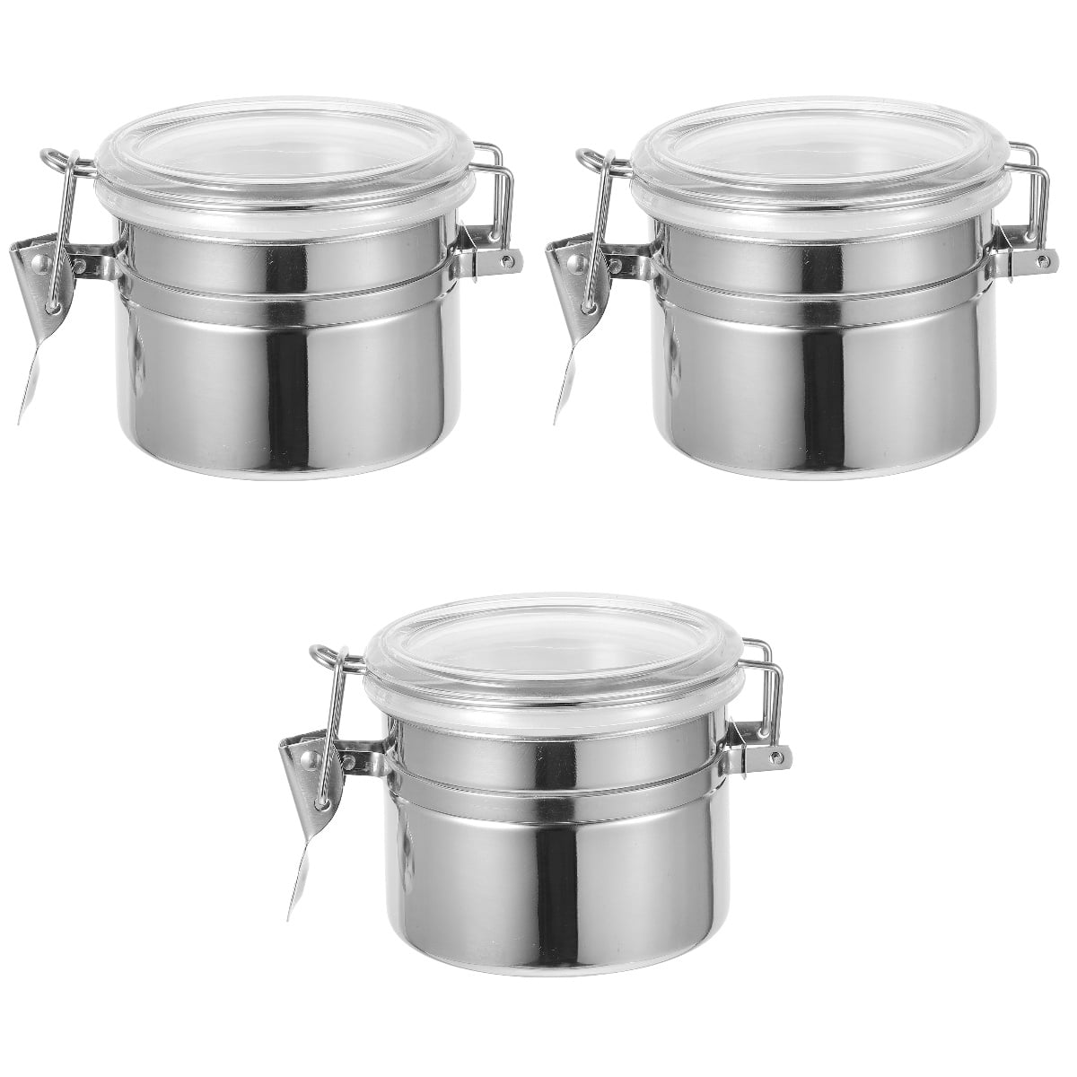 3 Pack Stainless Steel Storage Tank Flour Coffee Cylinder Containers ...