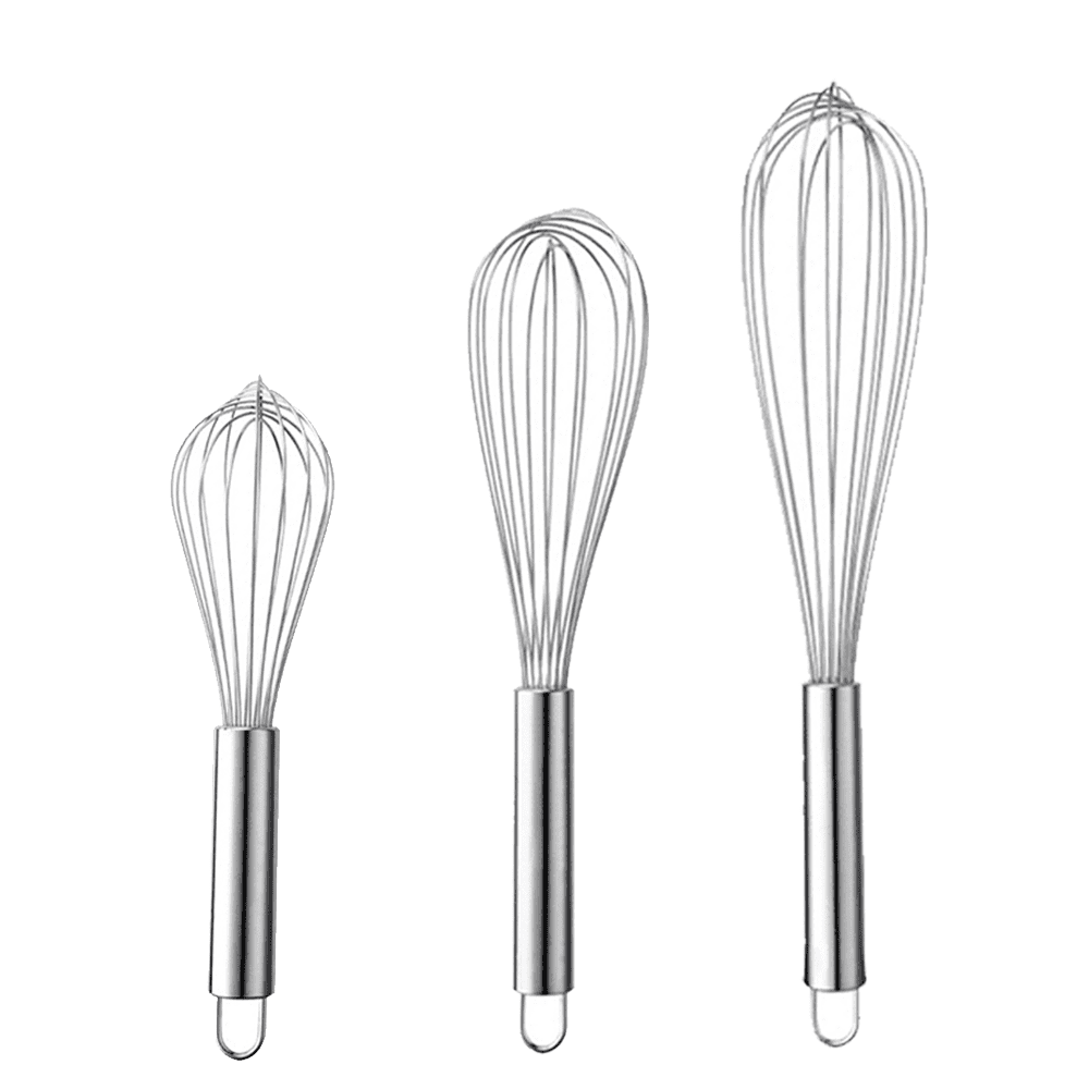 3 Pack Stainless Steel Whisk for Blending, Whisking, Beating and ...